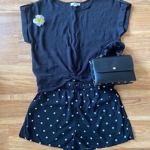 Divided | Shorts | Hm Divided Black And White Polka Dot Shorts | Poshmark